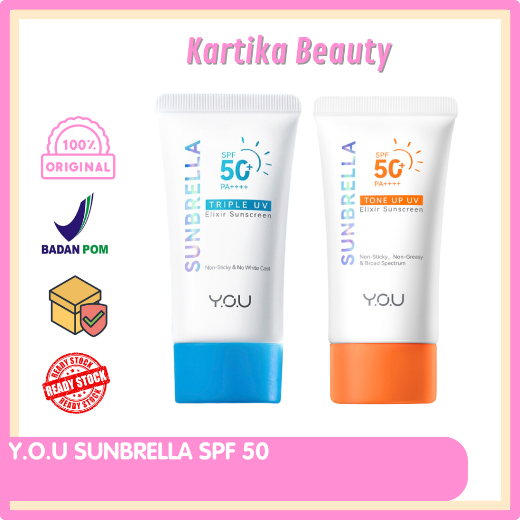 Jual YOU SUNBRELLA SUNSCREEN GEL SPF 50+ PA++++ : SUNBRELLA TRIPLE UV ...