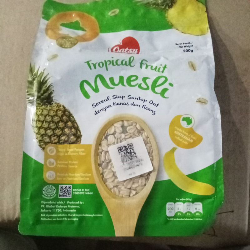 Jual Qatsy Tropical fruit Muesli 500g | Shopee Indonesia