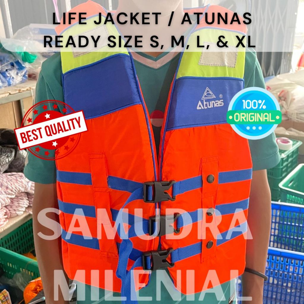 Jual Life Jacket / Rompi Pelampung Atunas/ Baju Pelampung Size S BIRU ...