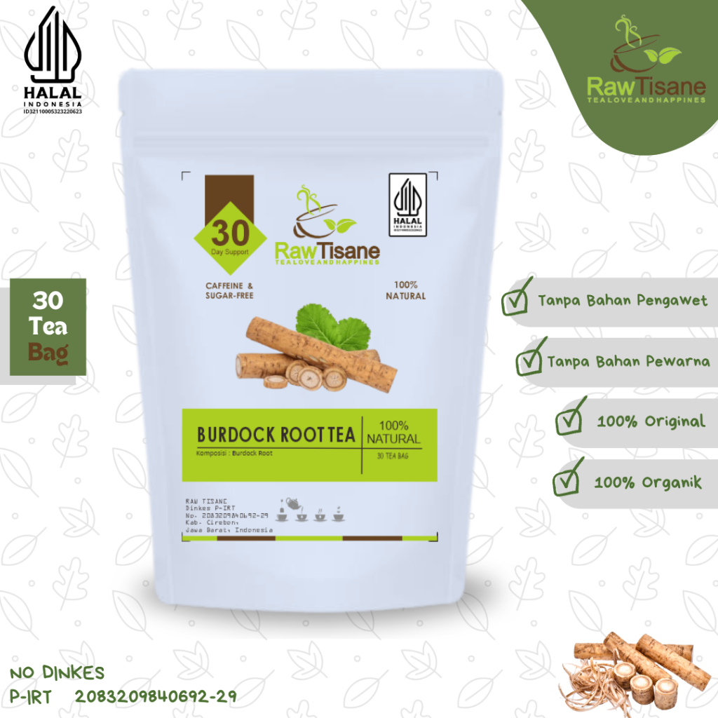 Jual RAW TISANE Burdock Root Tea : Teh Akar Burdock / Ketela Jepang ...