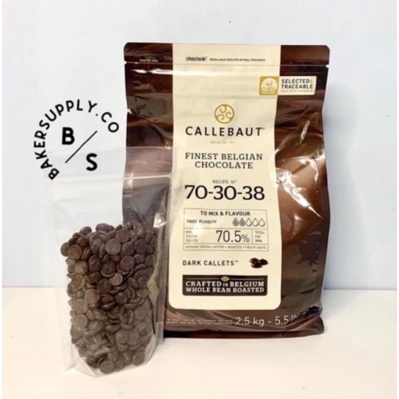 Jual CALLEBAUT DARK CHOCOLATE CALLETS 70%, CHOCO CHIP 100GR | Shopee ...