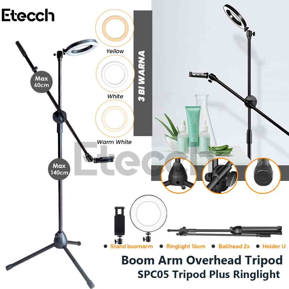 Jual Boom Arm Overhead Tripod SPC05 Tripod Plus Ringlight | Shopee ...