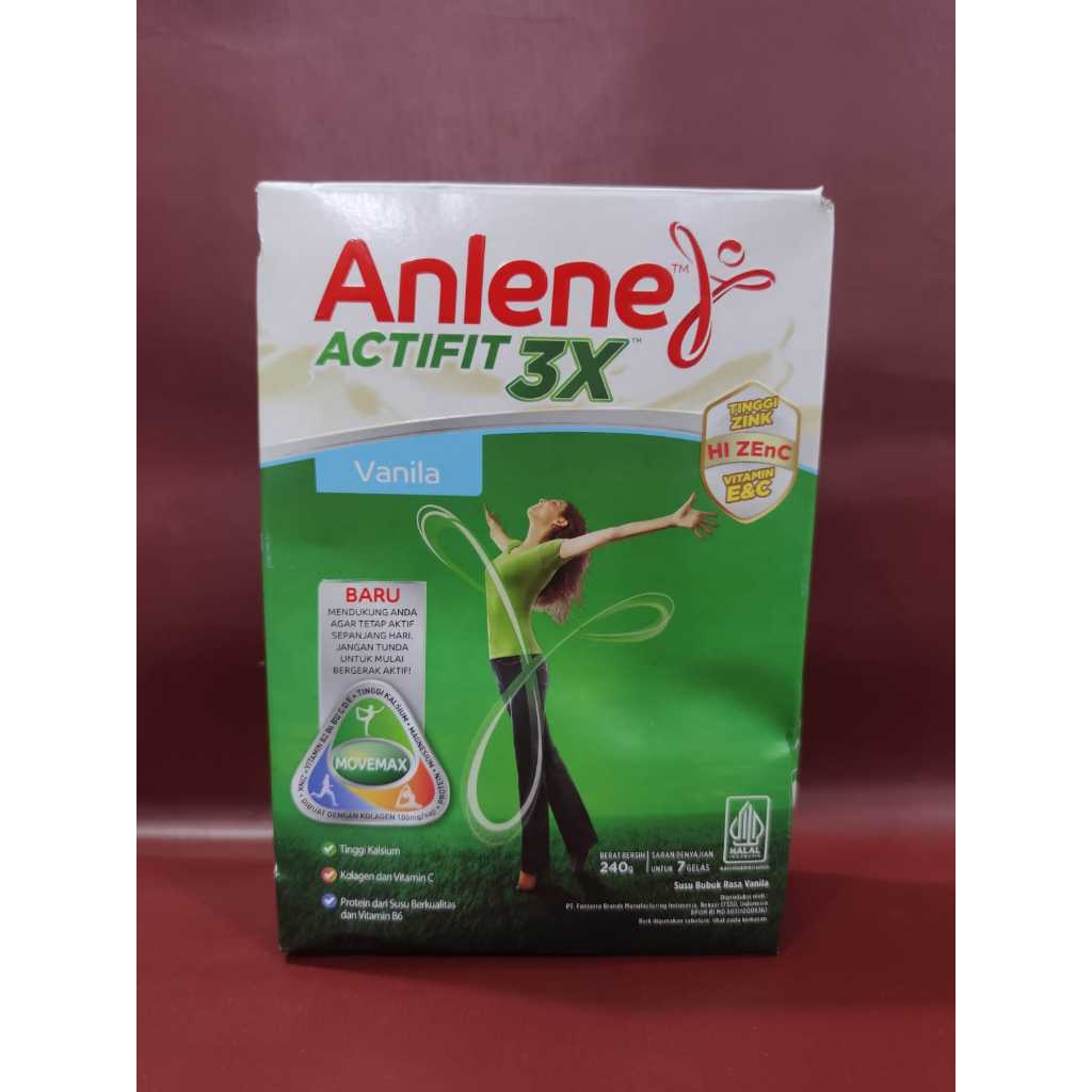 Jual Anlene Actifit 3X Vanilla 240G | Shopee Indonesia
