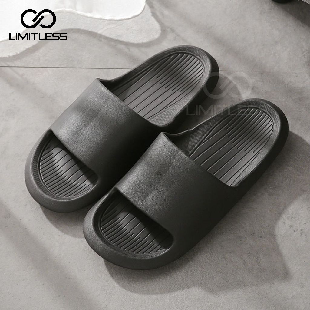 Jual Limitless - Sandal Pria Selop Slop Premium Sendal Pria Polos Karet ...