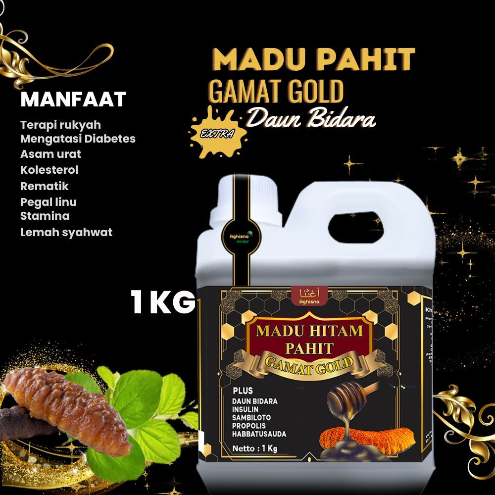 Jual madu hitam pahit gamat gold 1 kg al faqih | Shopee Indonesia