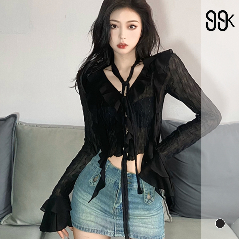 Jual Korean Blouse Long Flared 2206 | Shopee Indonesia