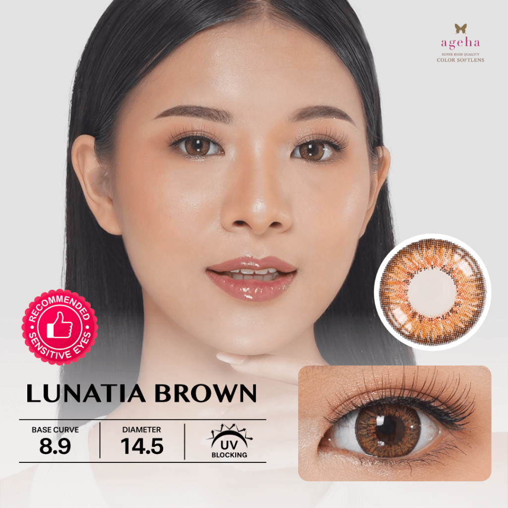 Jual Ageha Softlens Lunatia - Brown (Normal s/d -8.00) | Shopee Indonesia