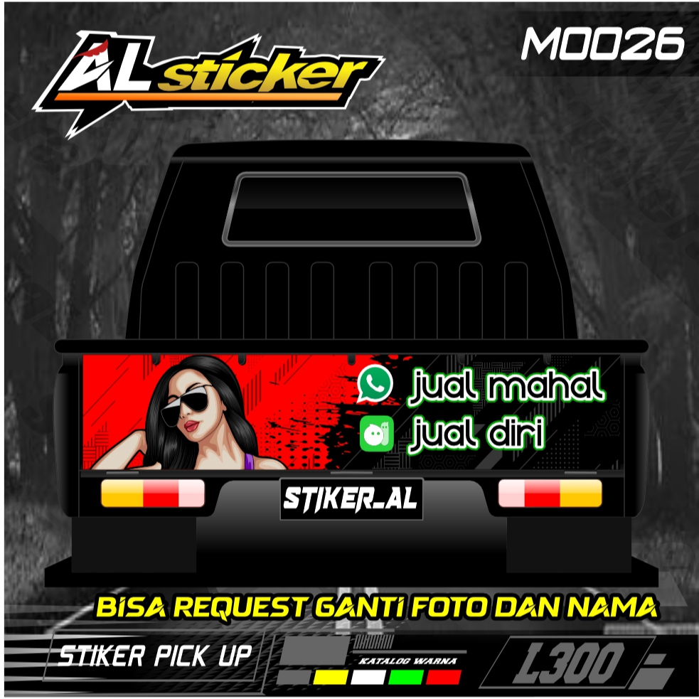 Jual Sticker Mobil Pickup JUAL MAHAL Pintu Belakang Pick Up L300, Mega ...