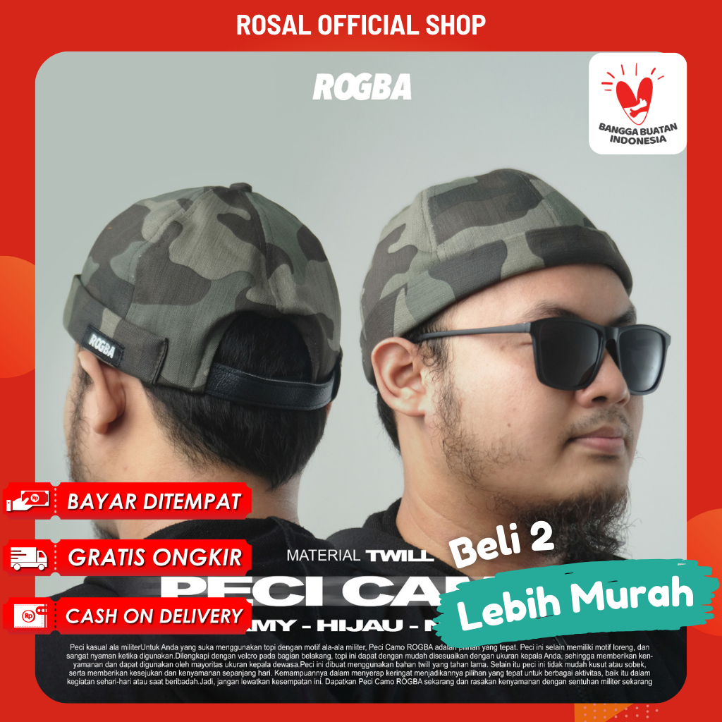 Jual Peci Cap Mikihat Premium Camo Motif Loreng Dewasa Rogba by Rosal ...