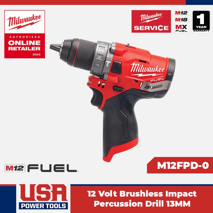 Jual Bor Impact Baterai / Brushles Impact Drill 12V 13mm Milwaukee ...
