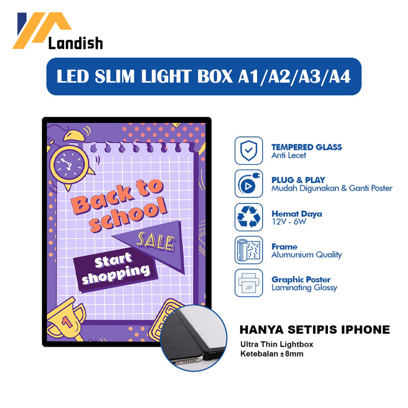 Jual LED Cafe Menu Board/LED Signboard/ Slim Light Box/LED Light Box ...