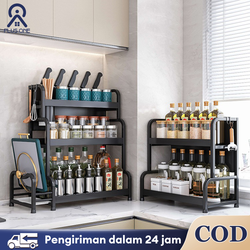 Jual Rak Botol Bumbu Dapur Rak Bumbu Dapur Estetik Rack Organizer Spice ...