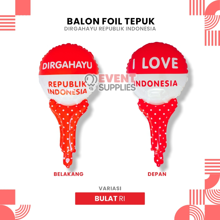 Jual Balon Foil Pentung HUT RI Merah Putih dirgahayu / Ballon Tongkat ...