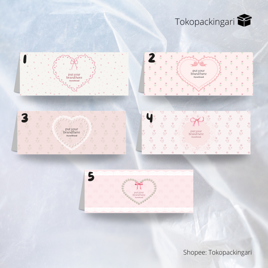 Jual Hang Tag Label Lipat Coquette Series | Label Aksesoris | Topper ...