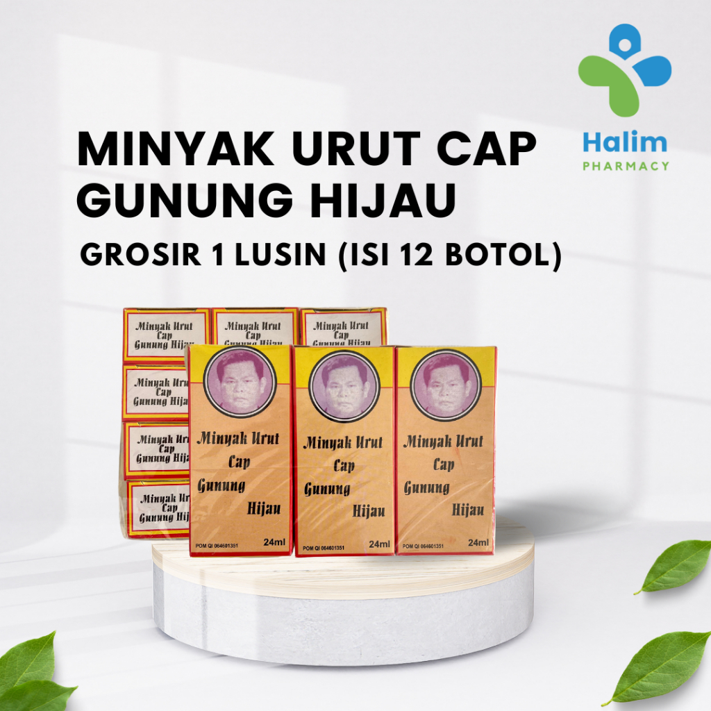 Jual Minyak Urut Cap Gunung Hijau 24ml - 𝗚𝗥𝗢𝗦𝗜𝗥 𝟭 𝗟𝗨𝗦𝗜𝗡 (𝗜𝗦𝗜 𝟭𝟮 𝗕𝗢𝗧𝗢𝗟 ...