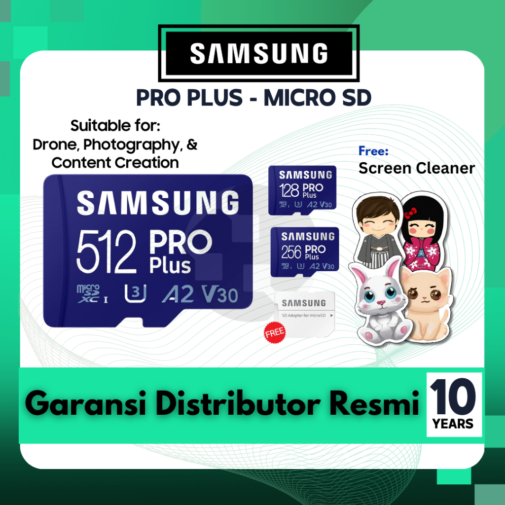 Jual SAMSUNG Microsd PRO PLUS 128GB / 256GB / 512GB MicrosdSDXC Memory Card emory Card hp Micro ...