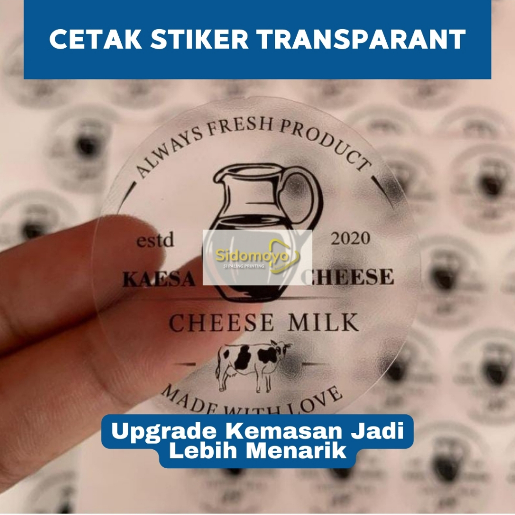 Jual Cetak Stiker Transparan A3 | Custom Stiker Label Transparan ...
