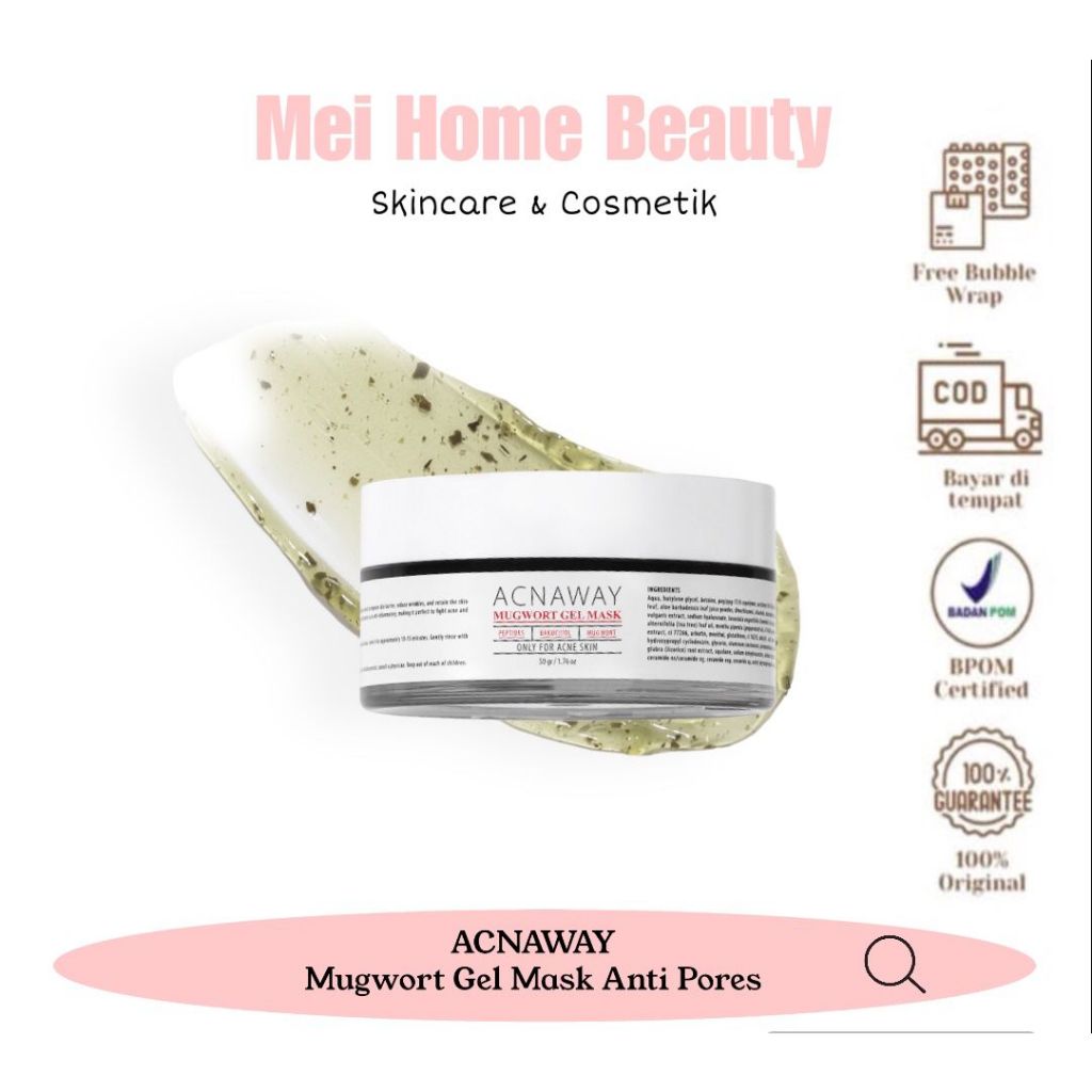 Jual ACNAWAY Mugwort Gel Mask Anti Pores Masker Gel Masker Mugwort Wash ...