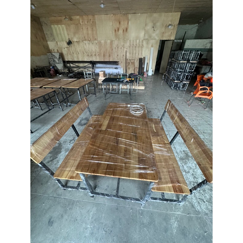 Jual Meja dan kursi panjang cafe jati belanda | Shopee Indonesia