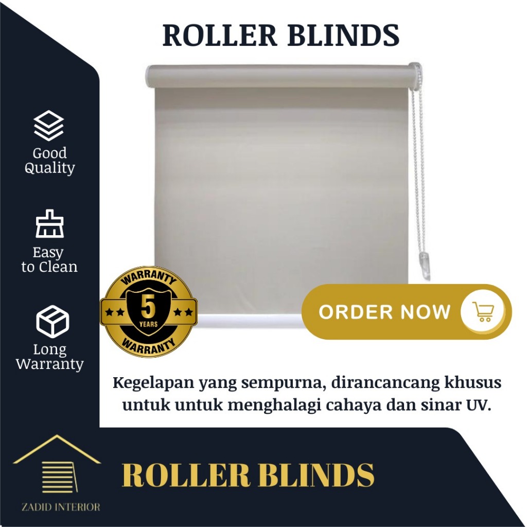 Jual Tirai Gulung Roller Blind Custom ~ Roller Blinds Dimout Bloking ...