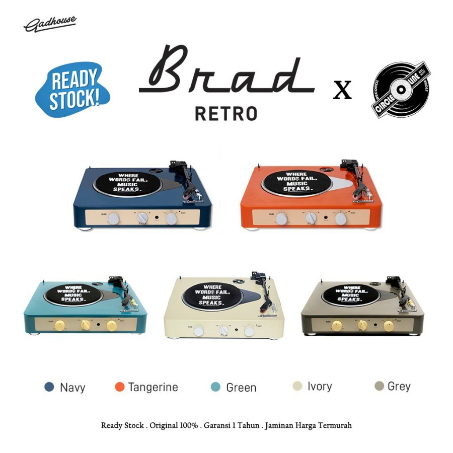 Jual GADHOUSE Brad Turntable / Vinyl Player (Pemutar Piringan Hitam ...