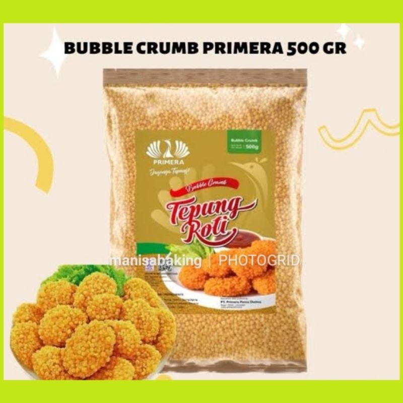 Jual TEPUNG ROTI BUBBLE CRUMB PRIMERA 500 GRAM CRISPY BUBLE NUGGET ...