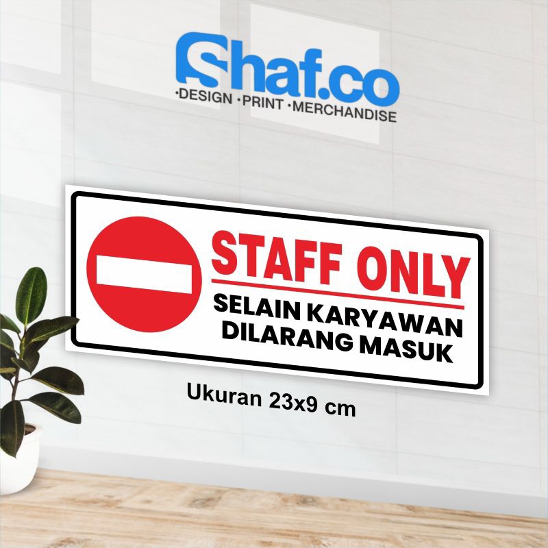 Jual STICKER STAFF ONLY KERENN | Shopee Indonesia