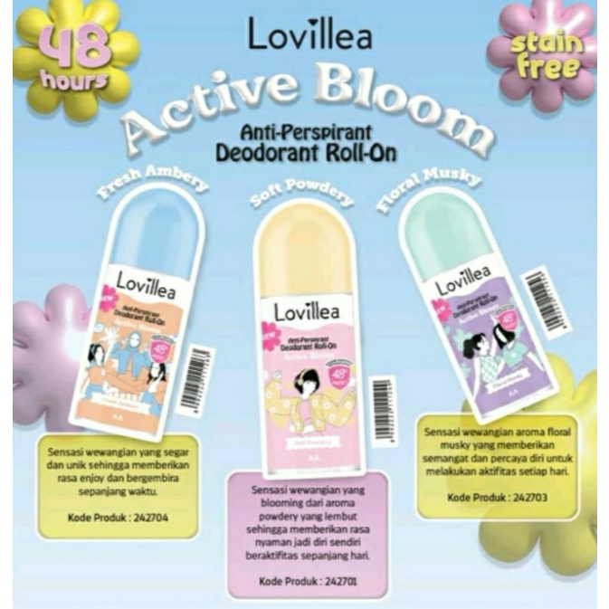 Jual LOVILLEA Deodorant Roll-On 50ml | Shopee Indonesia