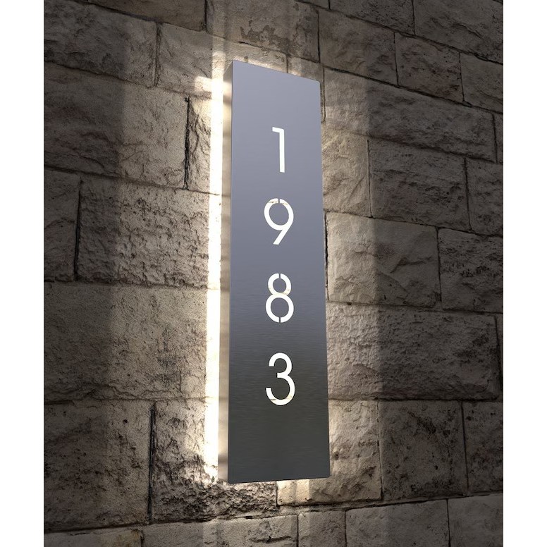 Jual Sign Board Nomor Rumah LED Neon Box Backlight MInimalis Custom ...