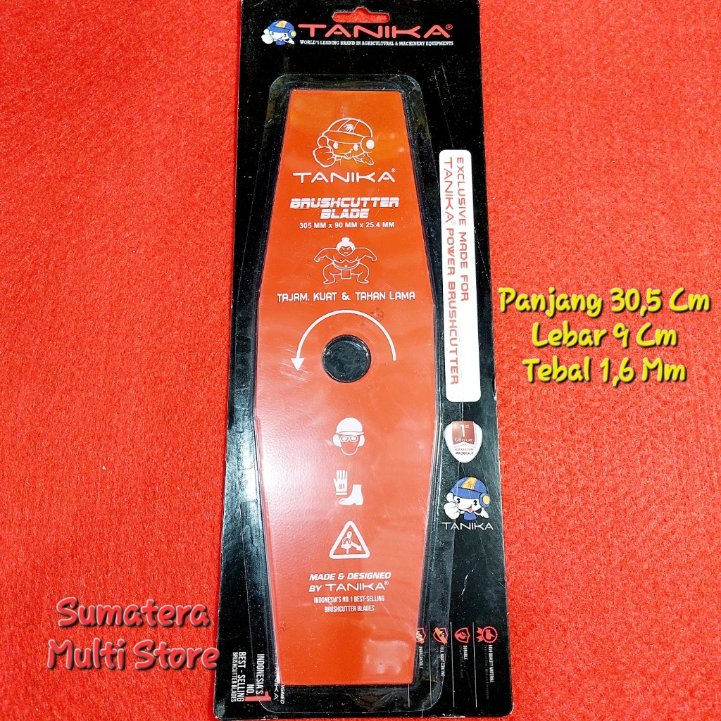 Jual Tanika Pisau Mesin Babat Rumput Kecil Bawaan - Cutter Blade Parangan Ukuran 305 mm x 9 mm x ...