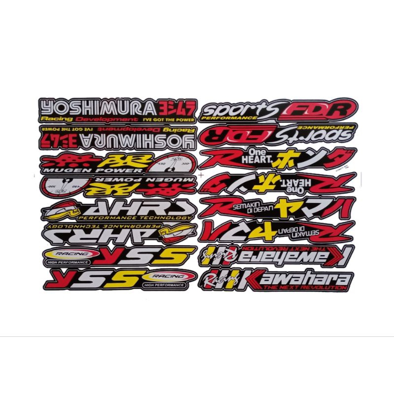 Jual Stiker motor tulisan panjang 8 pasang | Shopee Indonesia