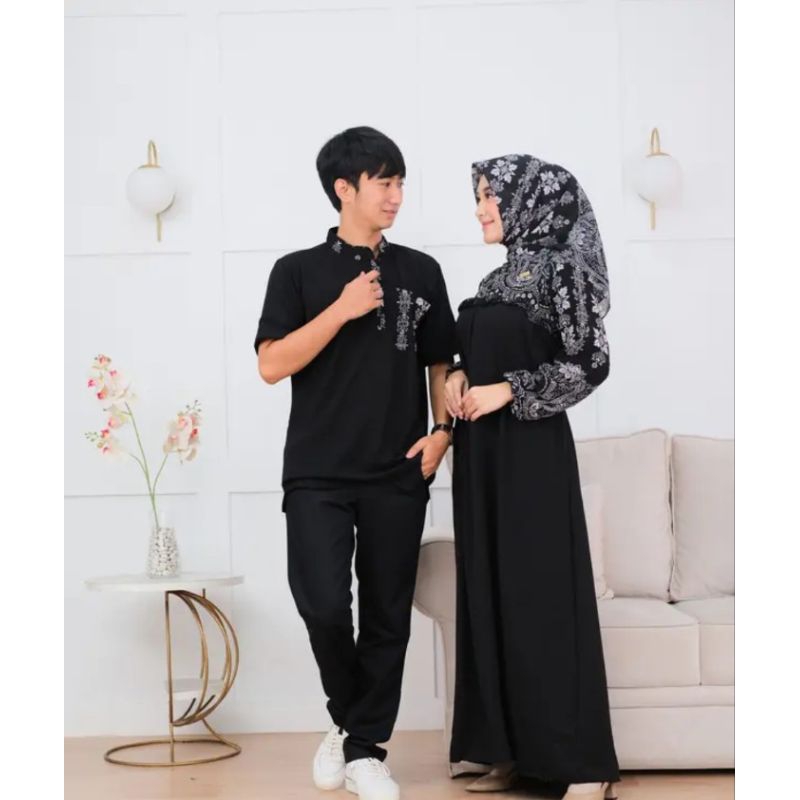 Jual Sarimbit couple Atta Aurel Crinkle Airflow mix Ceruti fre hijab | Shopee Indonesia