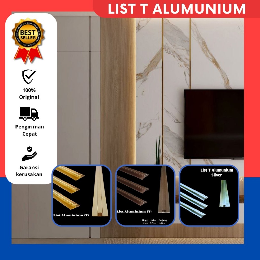 Jual List T untuk sambungan Pvc Marbel dan Wallboard | Shopee Indonesia