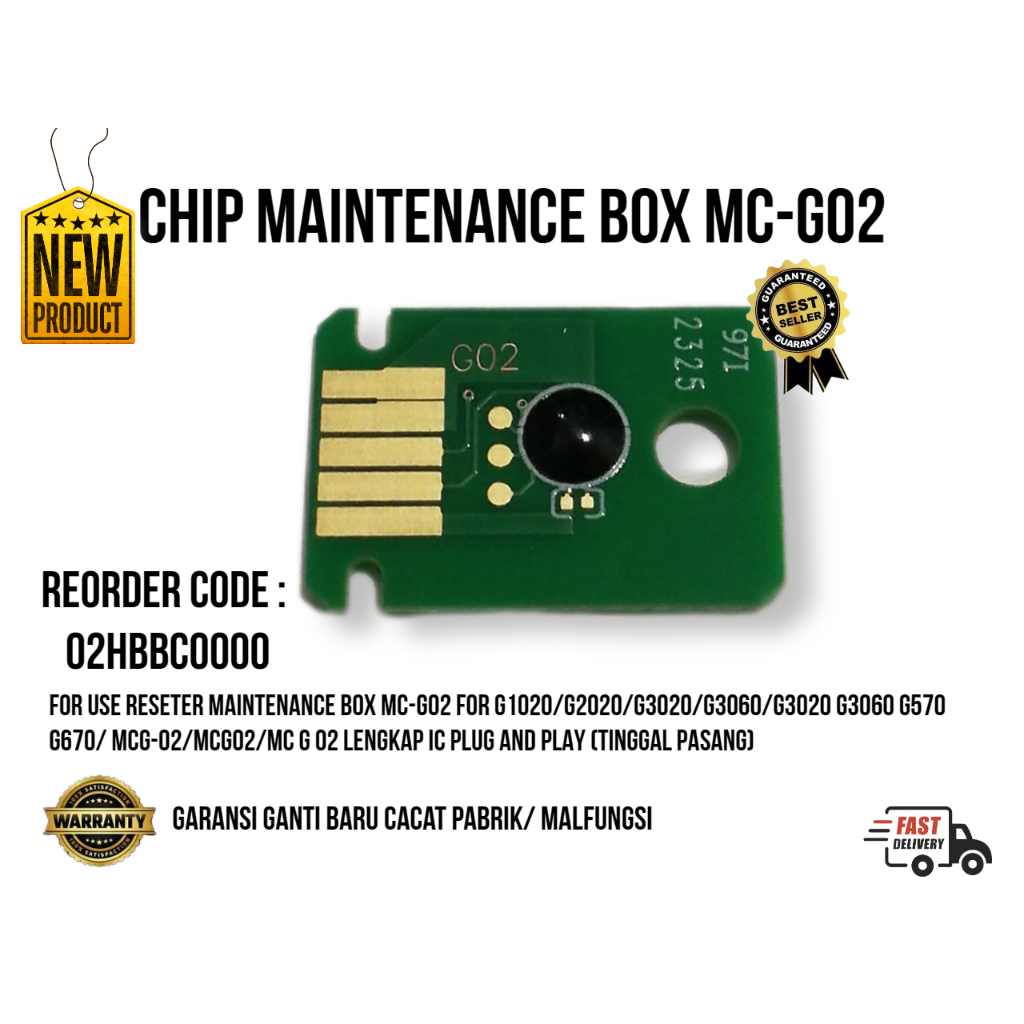 Jual CHIP RESET MAINTC NOX MC-G02 LENGKAP IC PLUG AND PLAY For G1020 ...