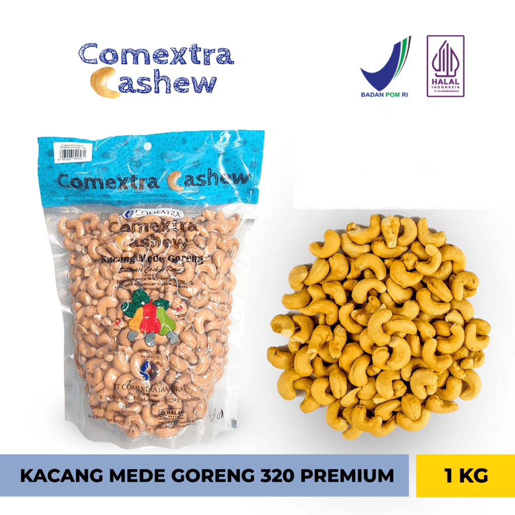 Jual Kacang Mede Comextra Goreng Utuh 320 Premium 1 Kg - Sulawesi ...