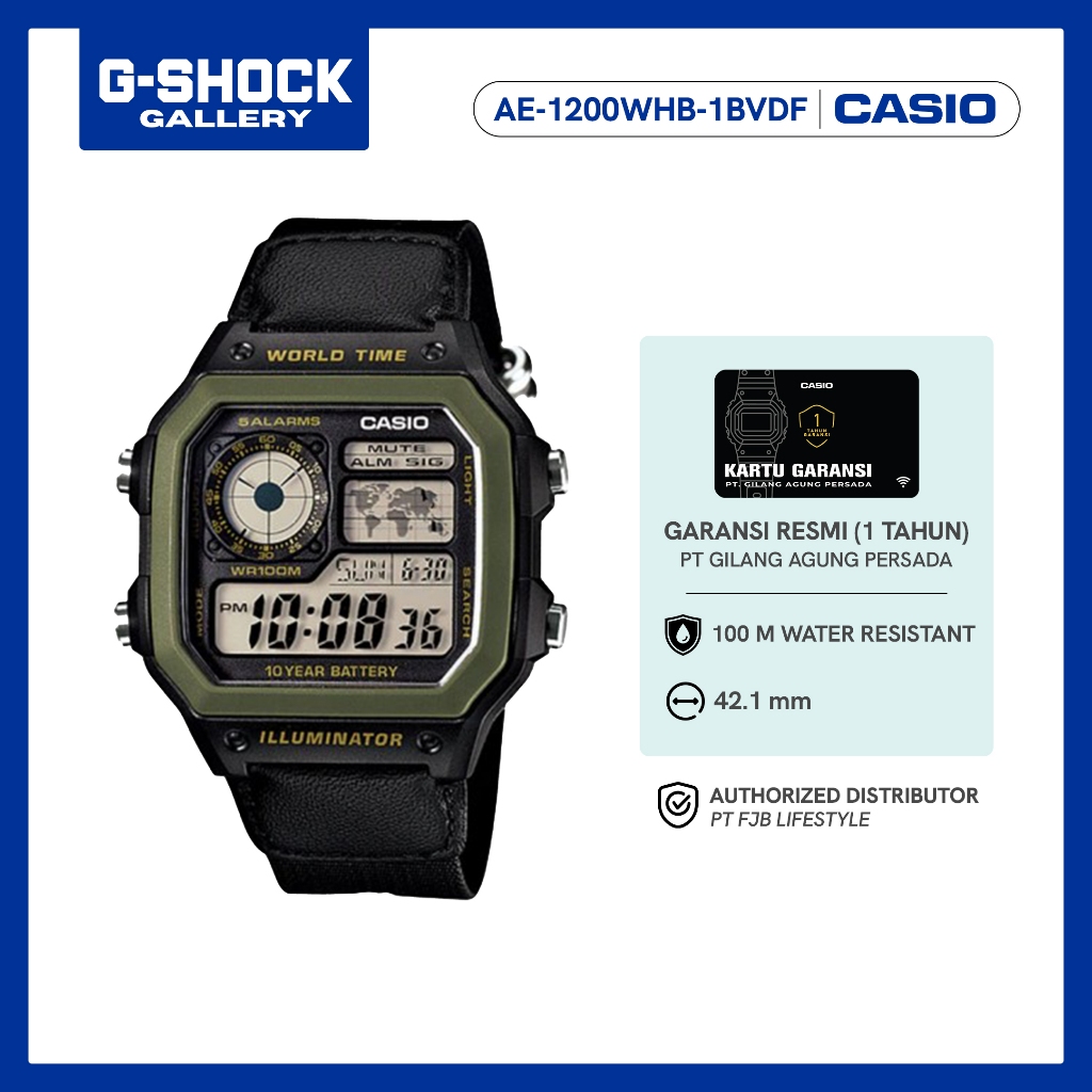 Jual Casio Jam Tangan Pria AE-1200WHB-1BVDF Digital | Shopee Indonesia