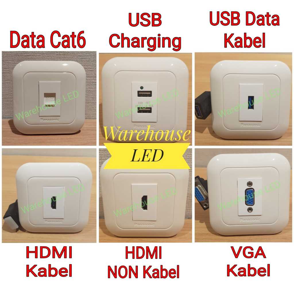 Jual MODUL SAKLAR USB CHARGER CHARGING + frame PANASONIC Wide Series ...