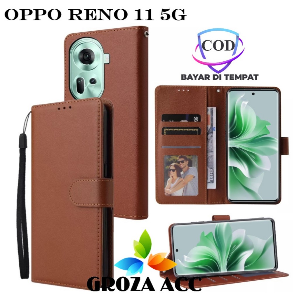 Jual Flip Case oppo reno 11 5g Case Wallet Kulit Casing Dompet Case ...