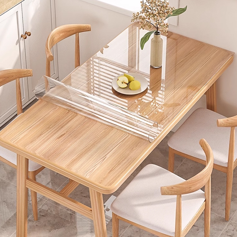 Jual Taplak Meja Tamu Makan Beberapa Ukuran Jernih Anti Air Minyak Tahan Panas PVC Transparan ...