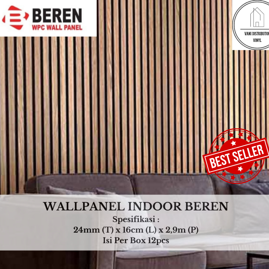 Jual WPC Wall Panel Dinding Indoor BEREN Panjang 2,9m Anti Rayap ...