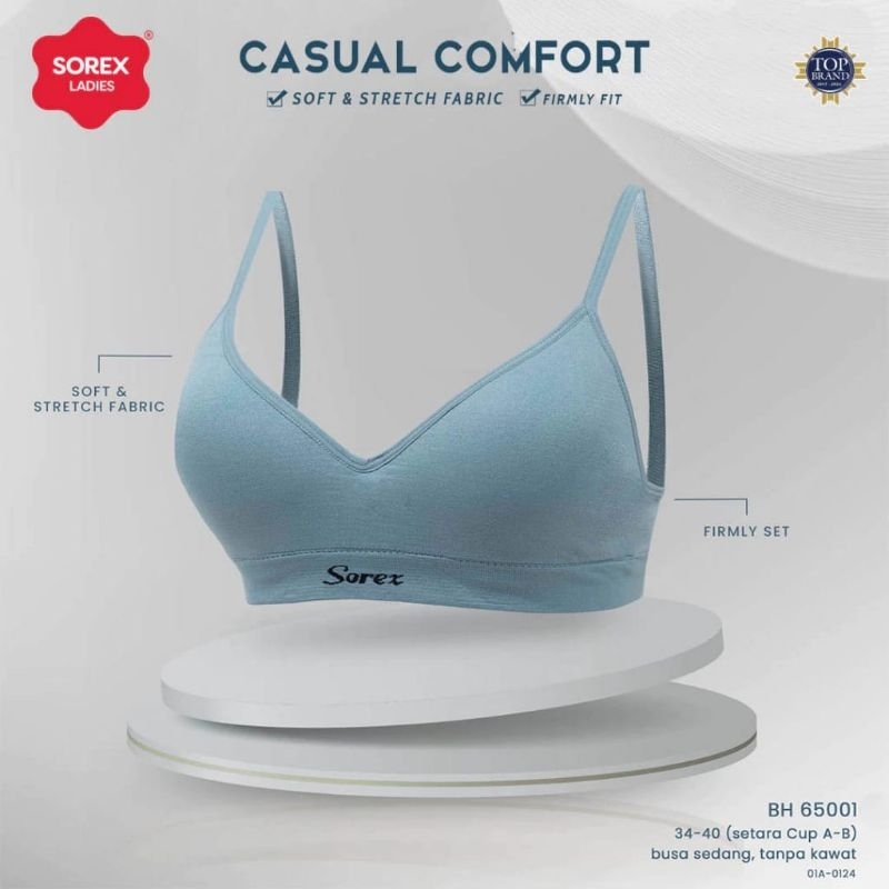 Jual Bra Sorex Tanpa Kawat BH Sorex 65001 Setara Cup B Casual Comfort ...