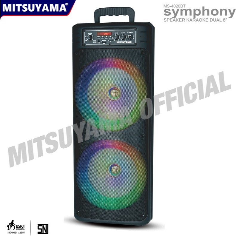 Jual Speaker Bluetooth Mitsuyama 8 Inch Free Microphone MS-4020BT Symphony Series MP3 Player USB ...