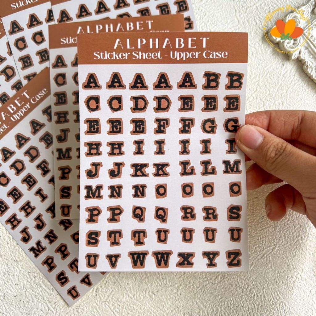 Jual stiker huruf jurnal alphabet sticker tiker Huruf Alphabet Sticker ...