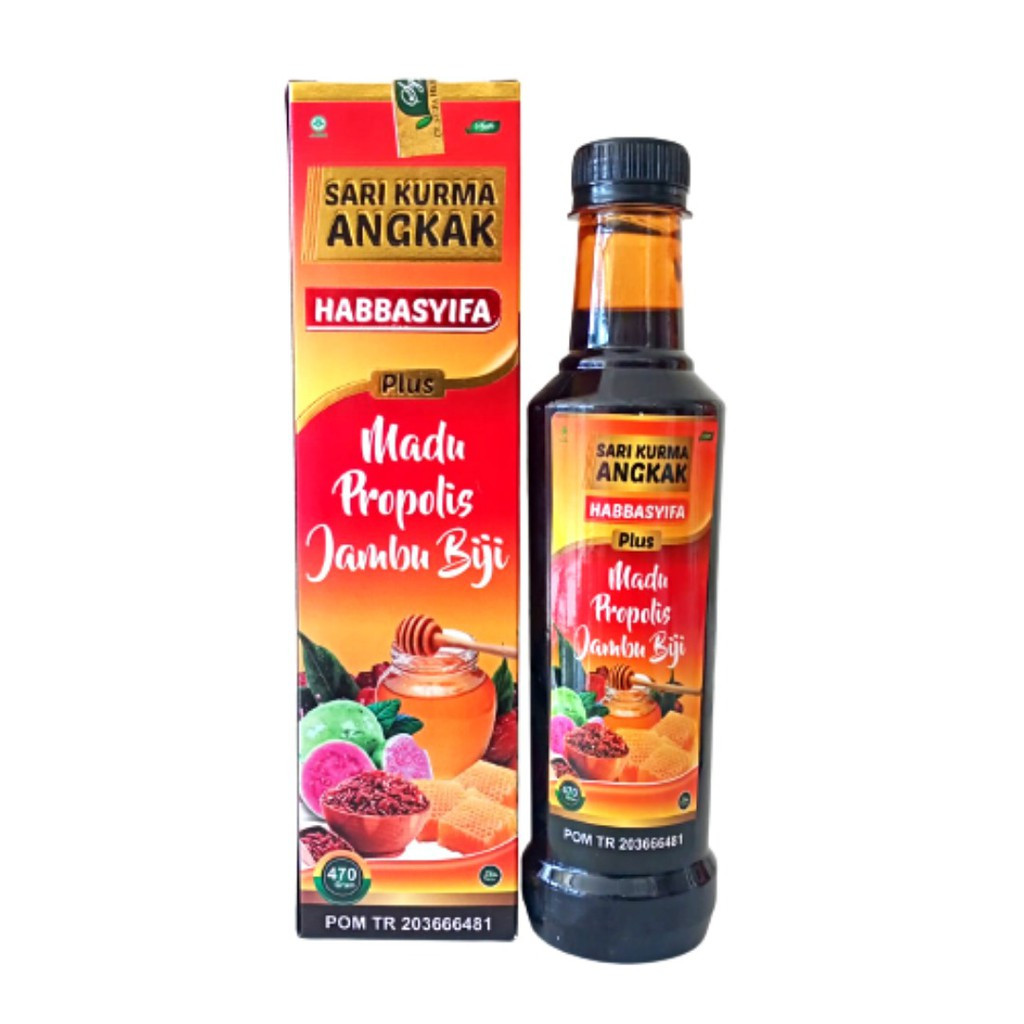 Jual SARI KURMA MADU ANGKAK PLUS PROPOLIS HABBASYIFA JAMBU BIJI 470g ...