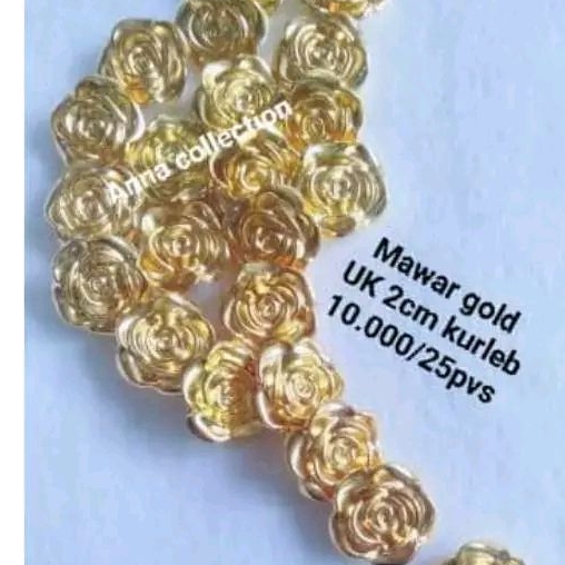 Jual Mawar warna gold dan silver /12pcs | Shopee Indonesia