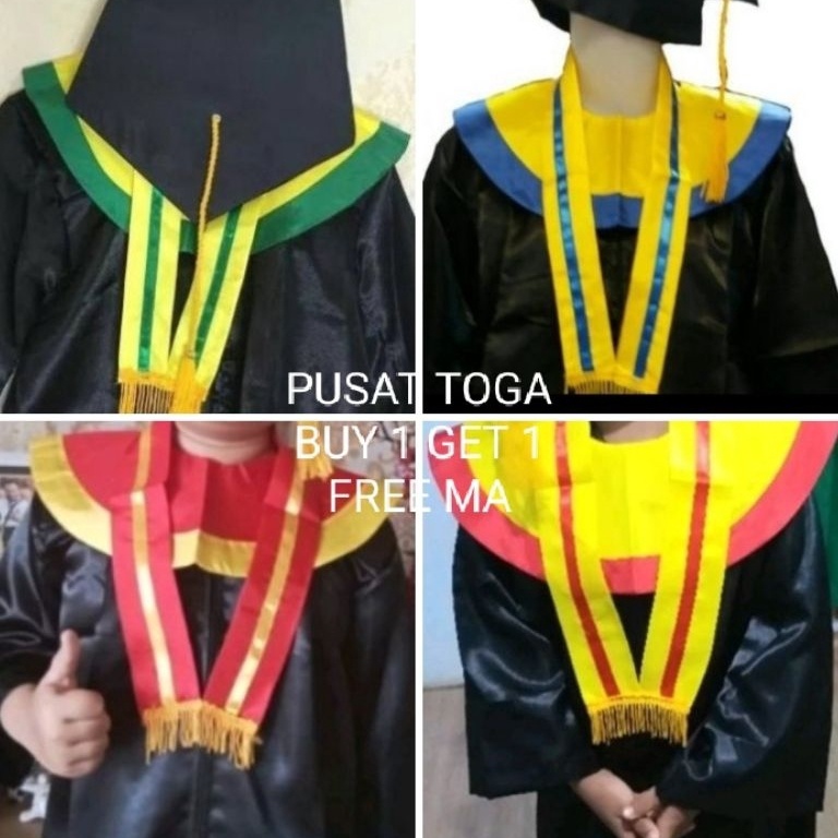 Jual BAJU TOGA WISUDA READY ANAK TK PAUD BUY 1 GET 1 FREE MA ...