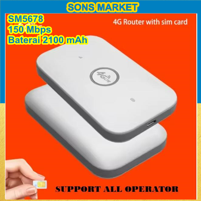 Jual SMARTCOM SM5678 Modem Wifi Mifi 4G LTE Modem Portable Unlock semua ...