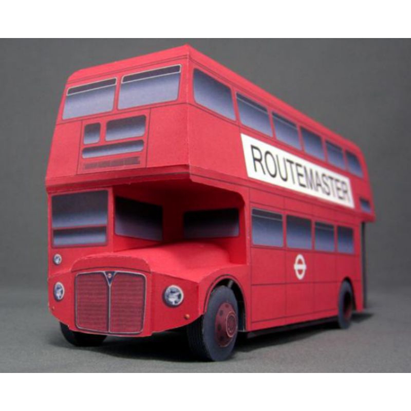 Jual Papercraft pola miniatur bus tingkat merah (PM-Ed2) | Shopee Indonesia