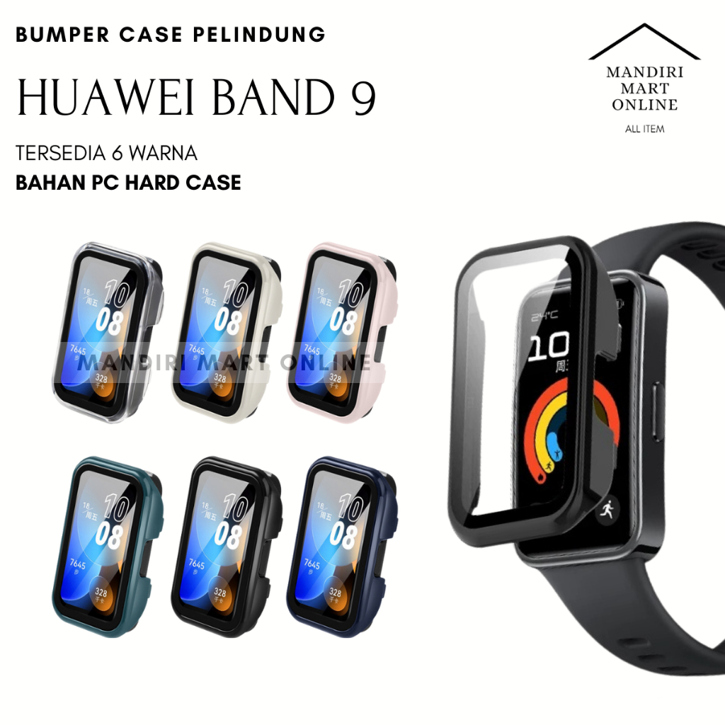Jual Bumper Hard Case 2 in 1 Huawei Band 9 Casing Hard Case PC Anti Gores Huawei Smartband 9 ...