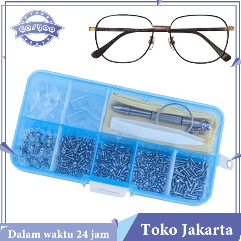 Jual HARGA BERSAHABAT Set Reparasi Kacamata Glasses Repair Kit Perlengkapan Kacamata Baut Sekrup ...